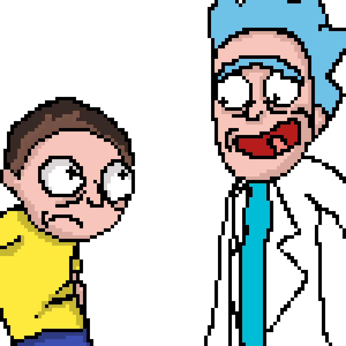 Editing Rick and Morty - Free online pixel art drawing tool - Pixilart