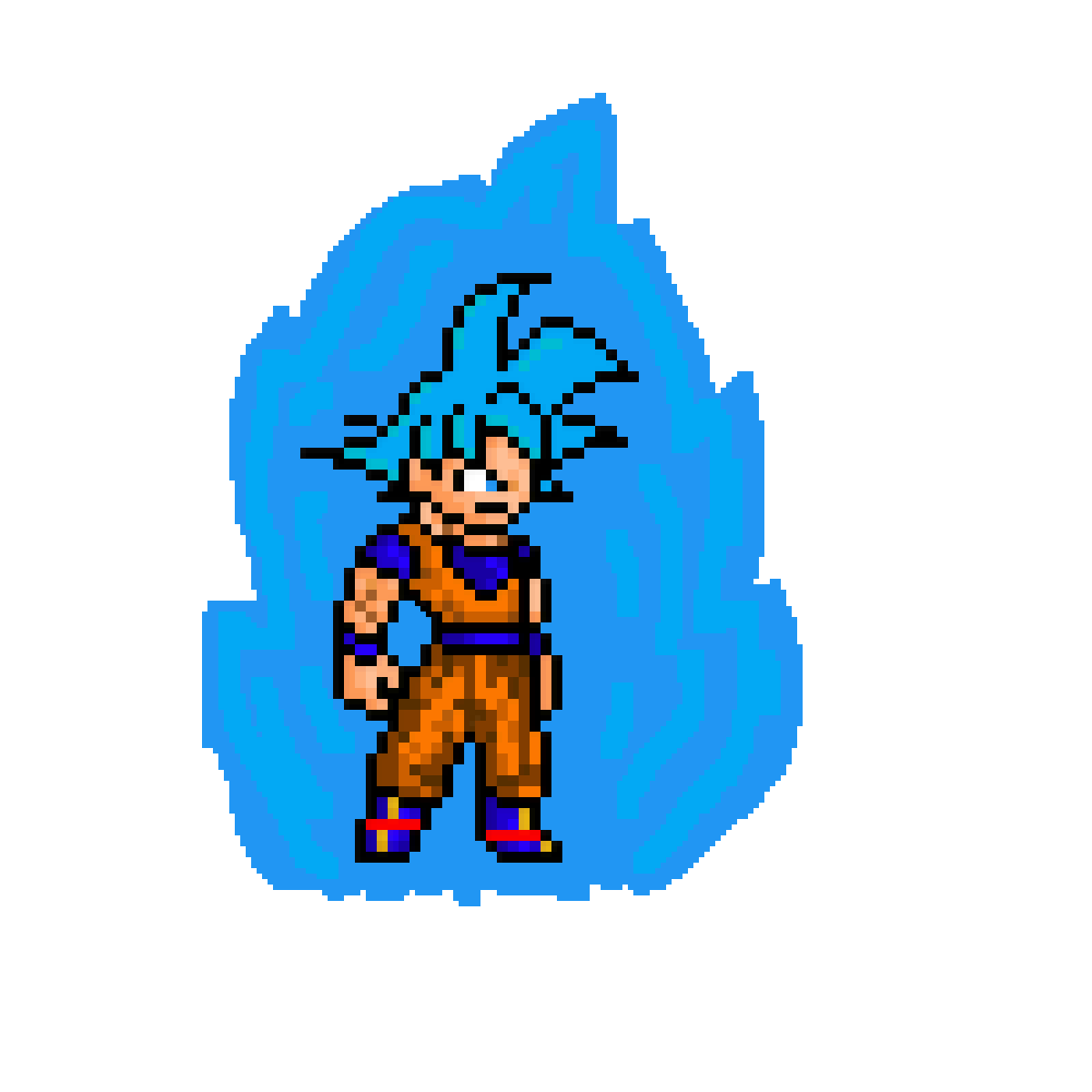Editing Goku SSJB (Super Saiyan Blue) - Free online pixel art drawing ...