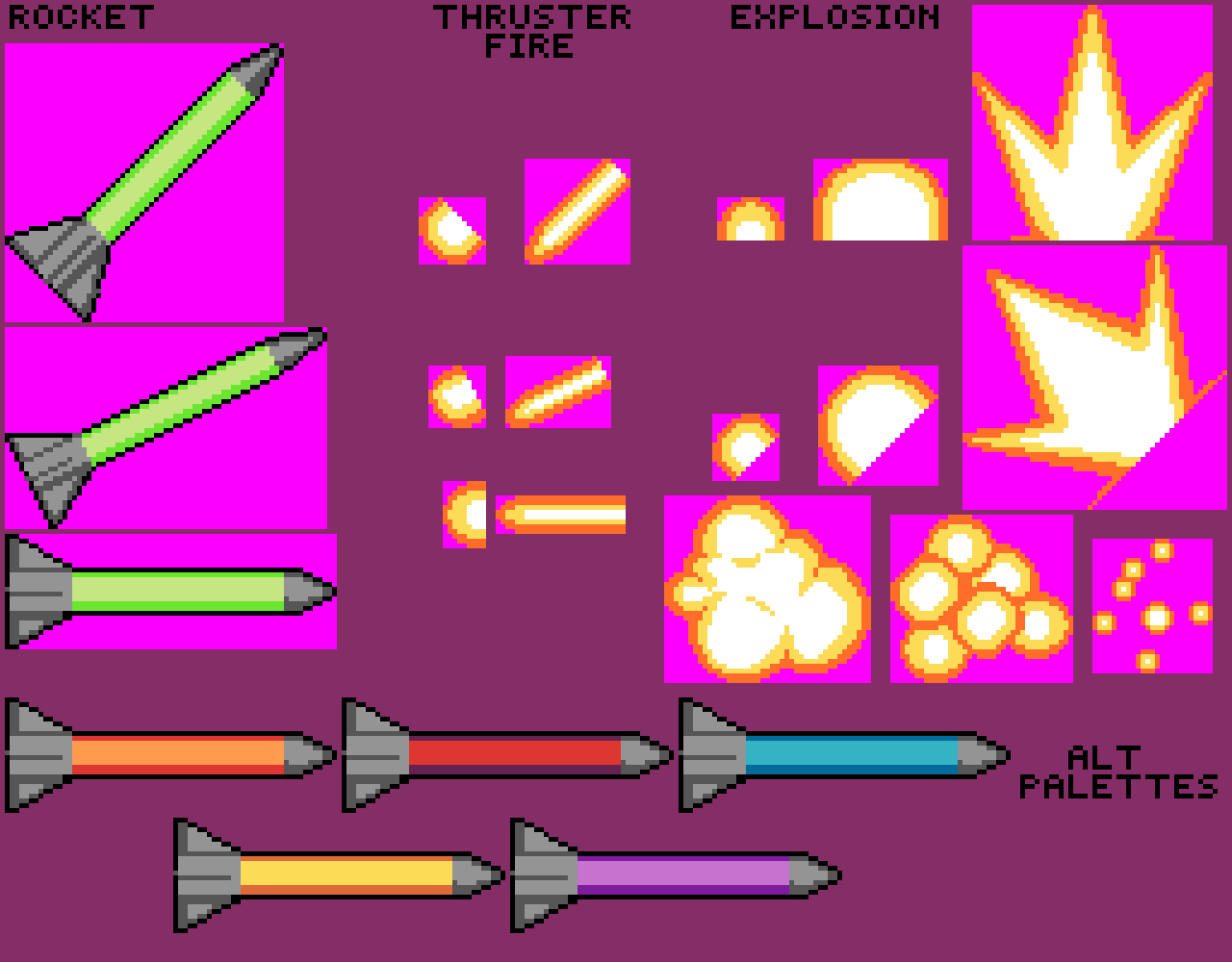 Pixilart - rocket sprites by Tuxedoedabyss03
