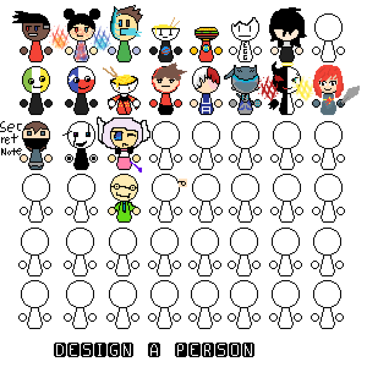 Editing Design a person - Free online pixel art drawing tool - Pixilart