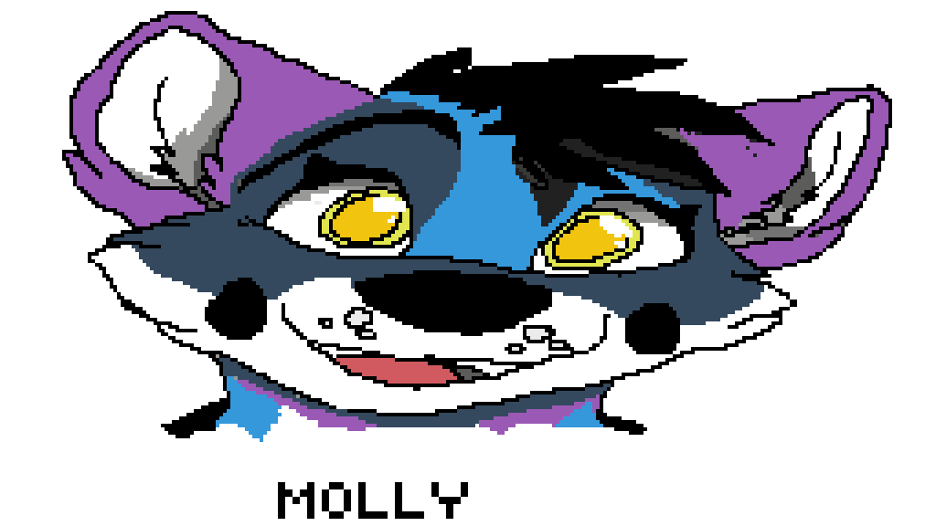 Pixilart - molly the wolf by NightcoreEevee