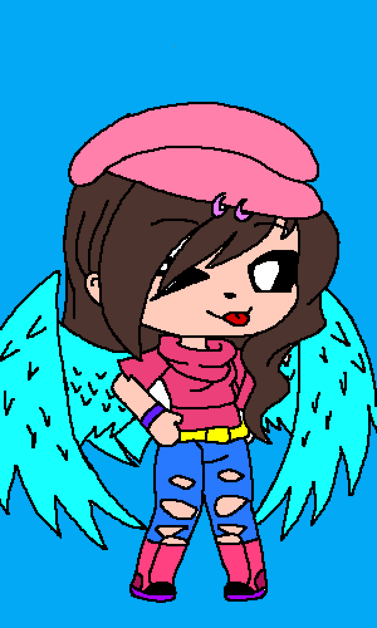 Pixilart - gacha with winges by unicat-v