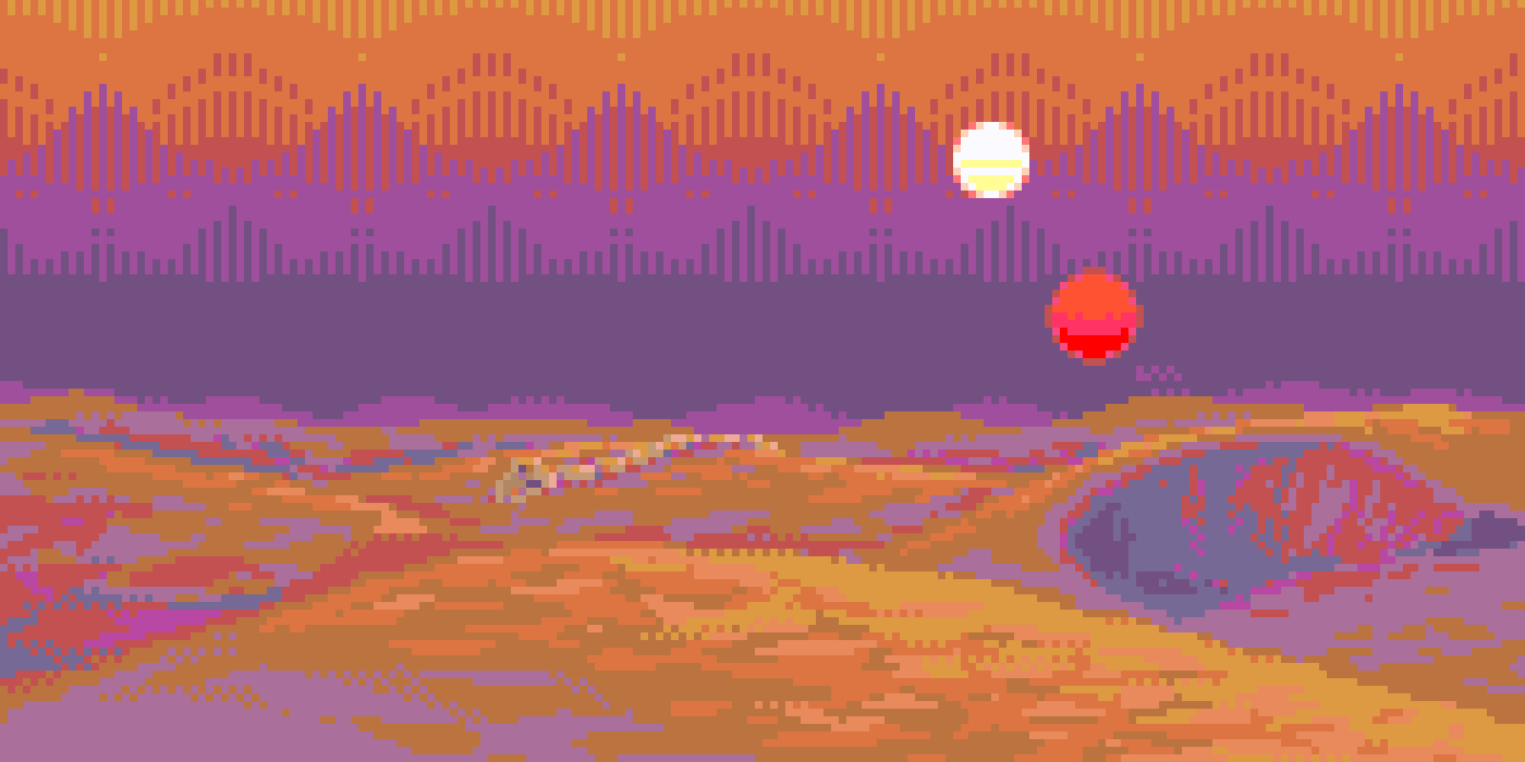 Pixilart - binary sunset by dys
