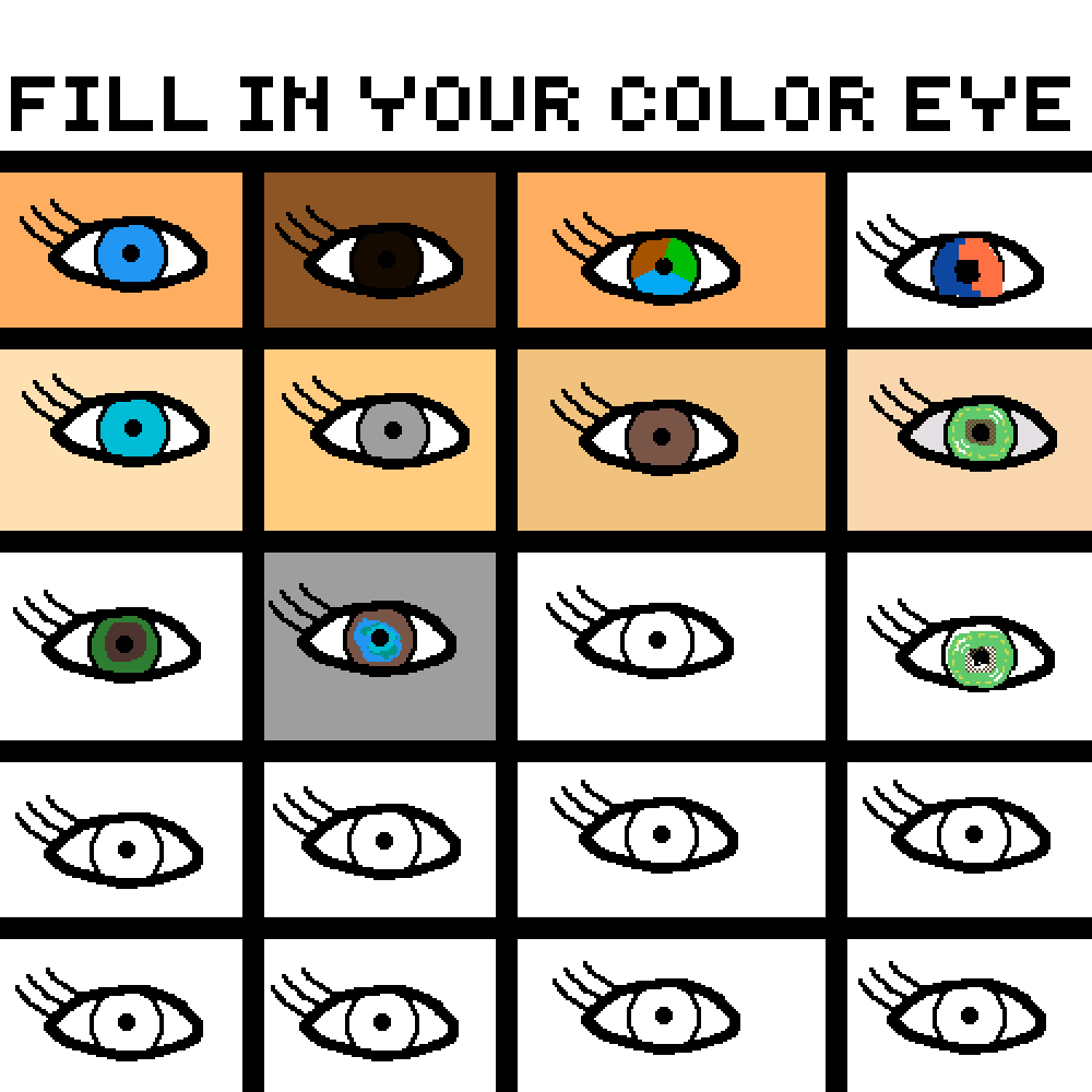 Editing my real eye color - Free online pixel art drawing tool - Pixilart