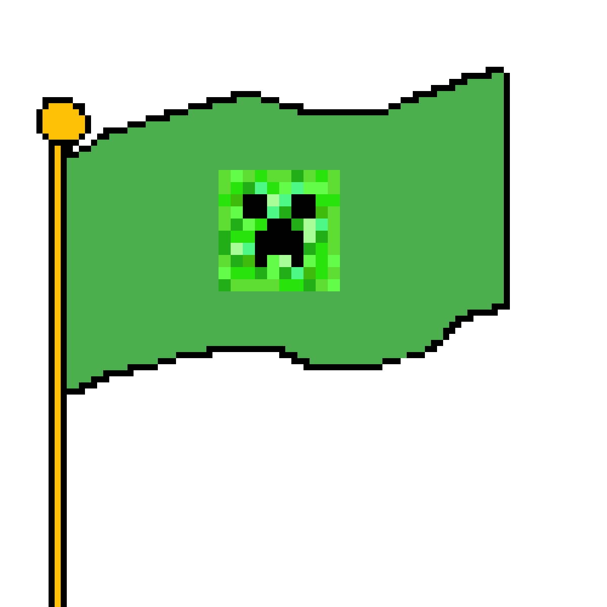 Editing Creeper Flag GIF - Free online pixel art drawing tool - Pixilart
