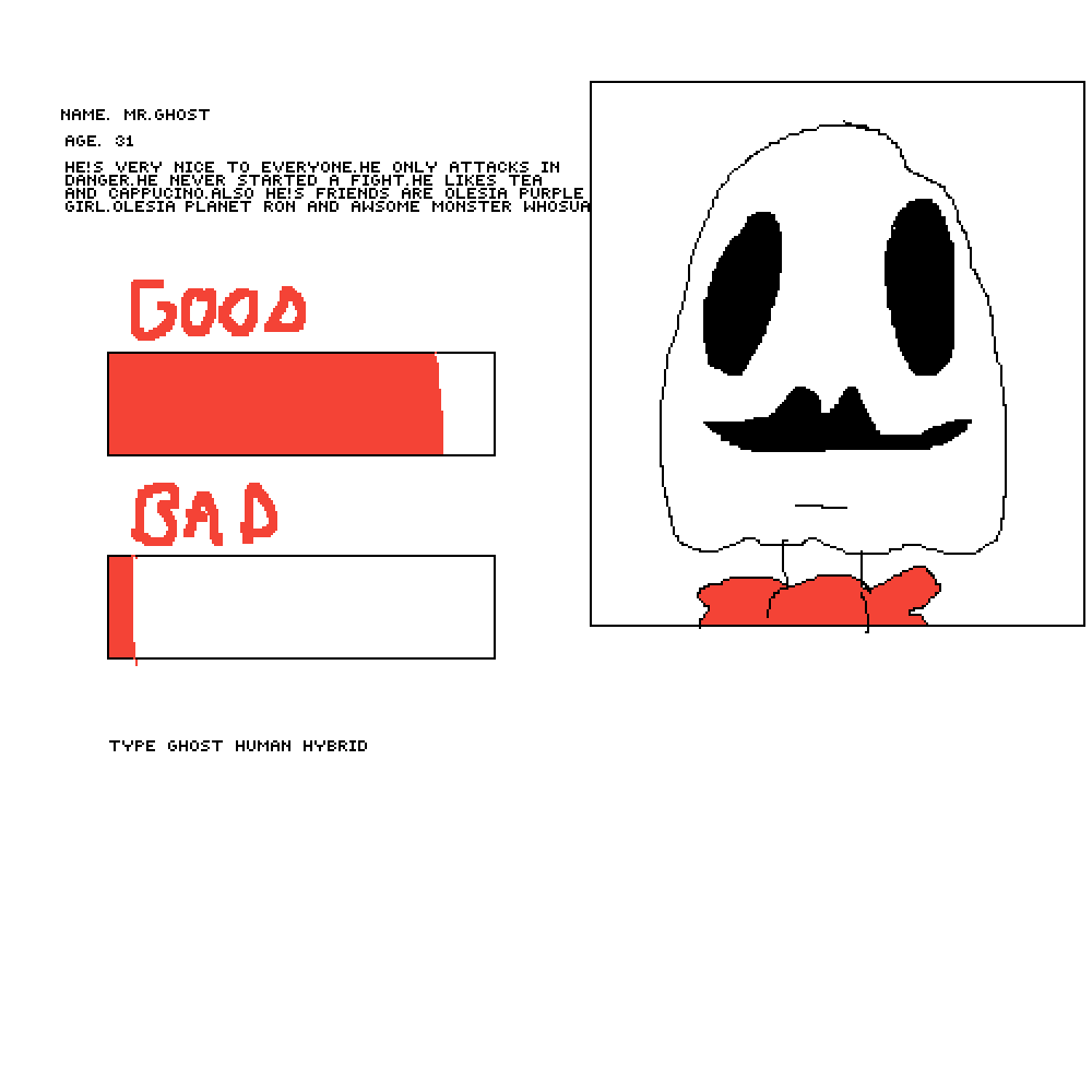 Pixilart - Mr.ghost's id card :D by KvitheMight