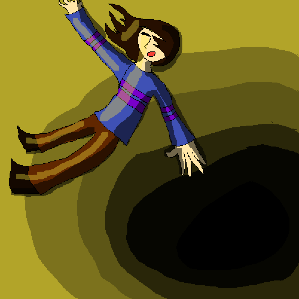 Pixilart - Frisk Falling by Uf-Jamie