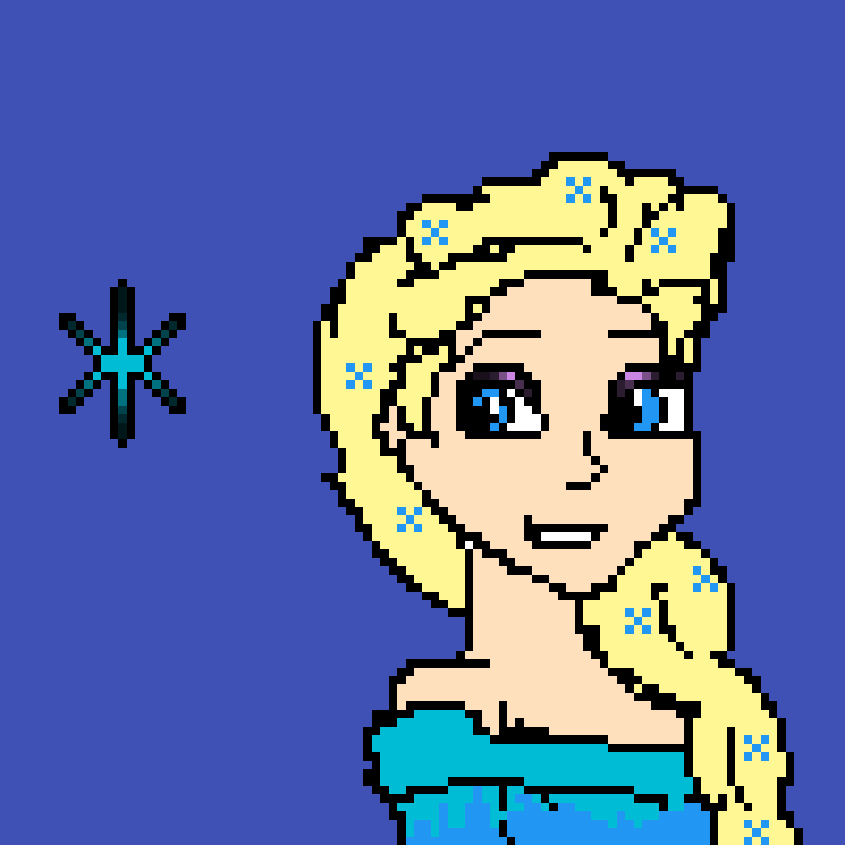 Editing Elsa - Free online pixel art drawing tool - Pixilart
