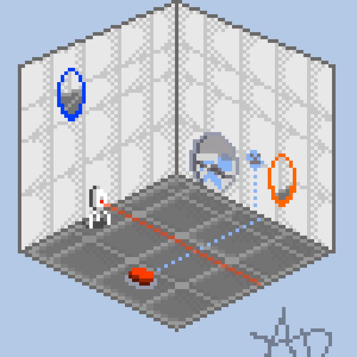 Pixilart - Portal Room by SkeletonFred