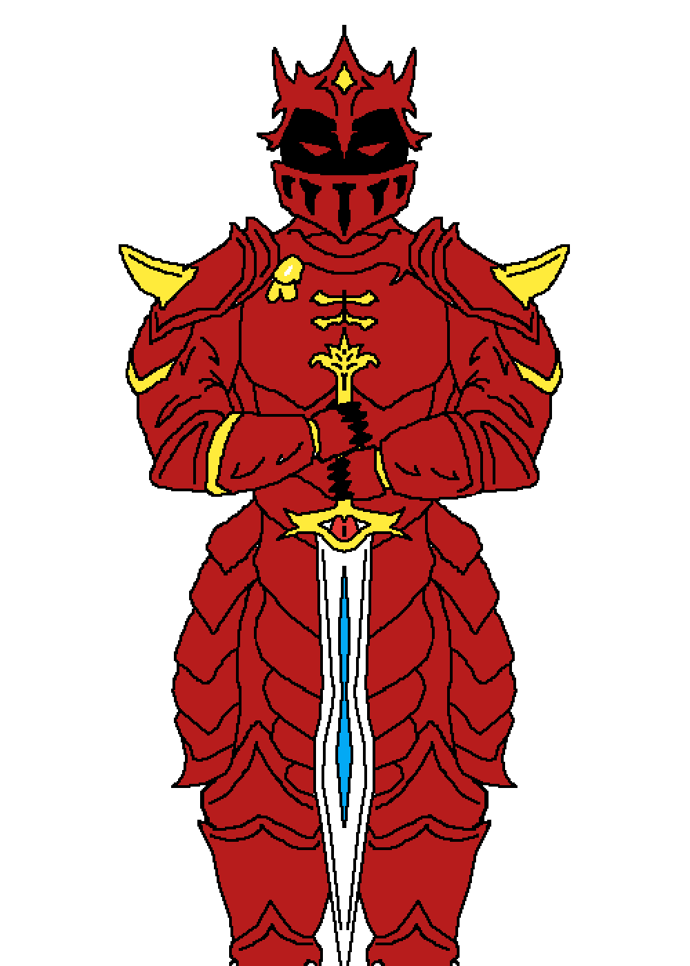 Pixilart - Red Knight by ILoveBNHA