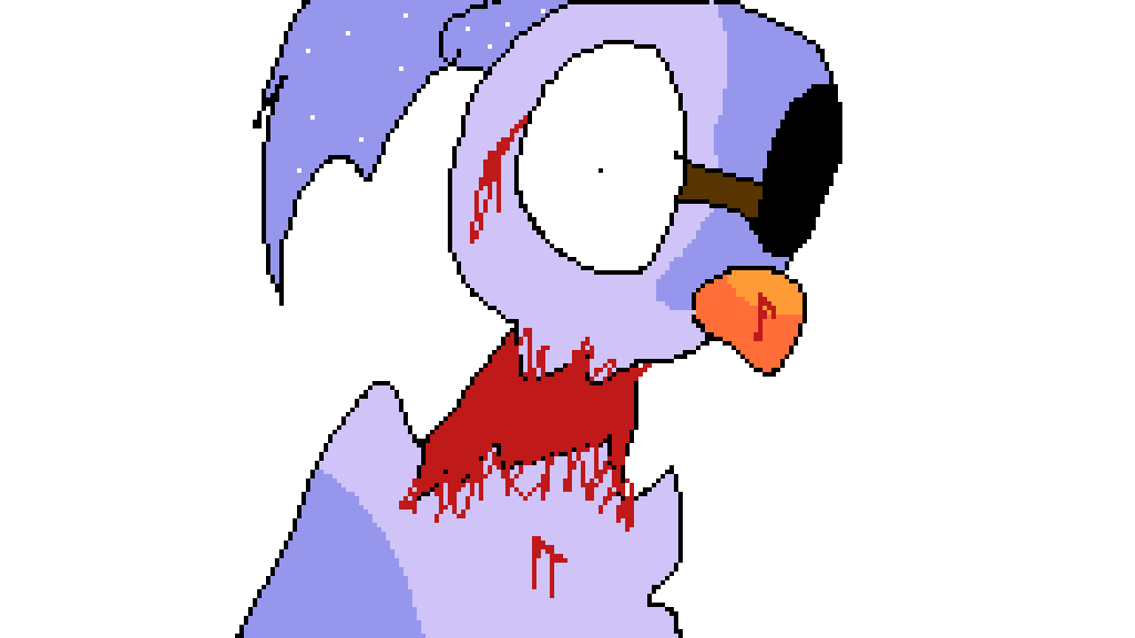 Pixilart - spooky penguin by julaino