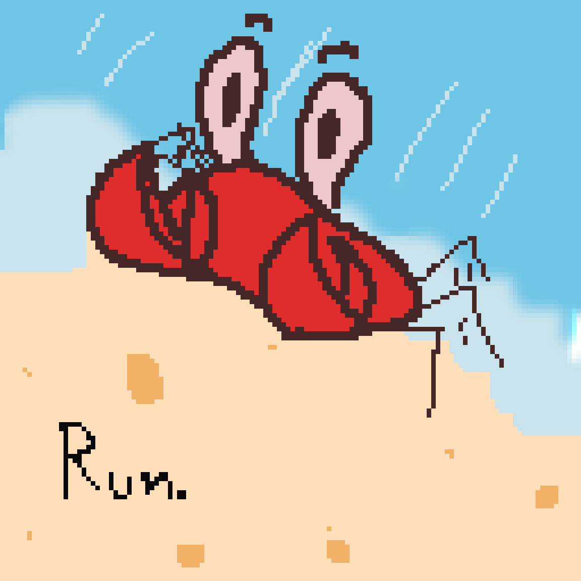 Pixilart - Crab Run from the sea by LostShadedLight