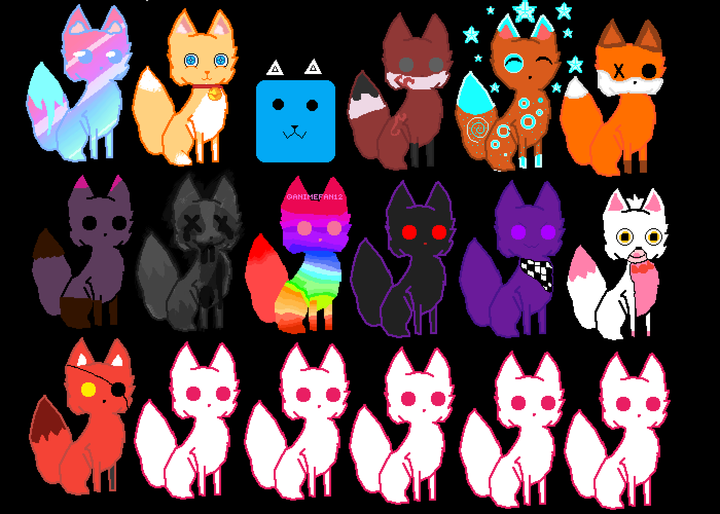 Editing I made Foxy - Free online pixel art drawing tool - Pixilart