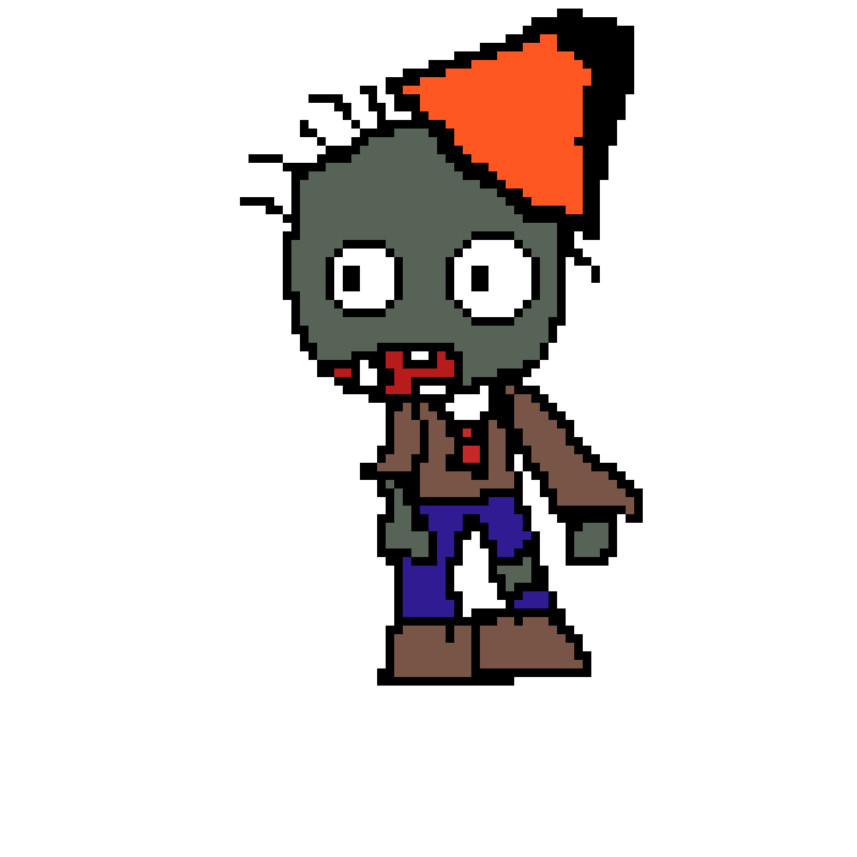 Editing Conehead Zombie - Free online pixel art drawing tool - Pixilart