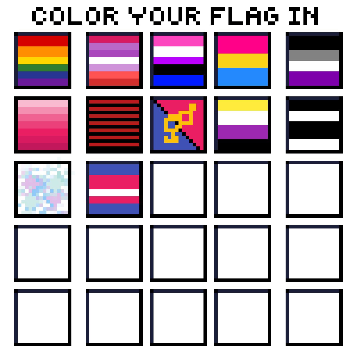 Editing color your pride flag - Free online pixel art drawing tool ...