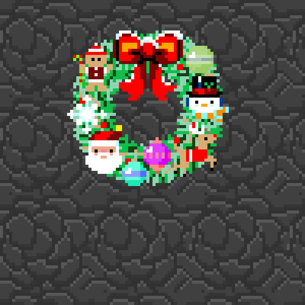 Pixilart - Christmas Wreath by Supacat