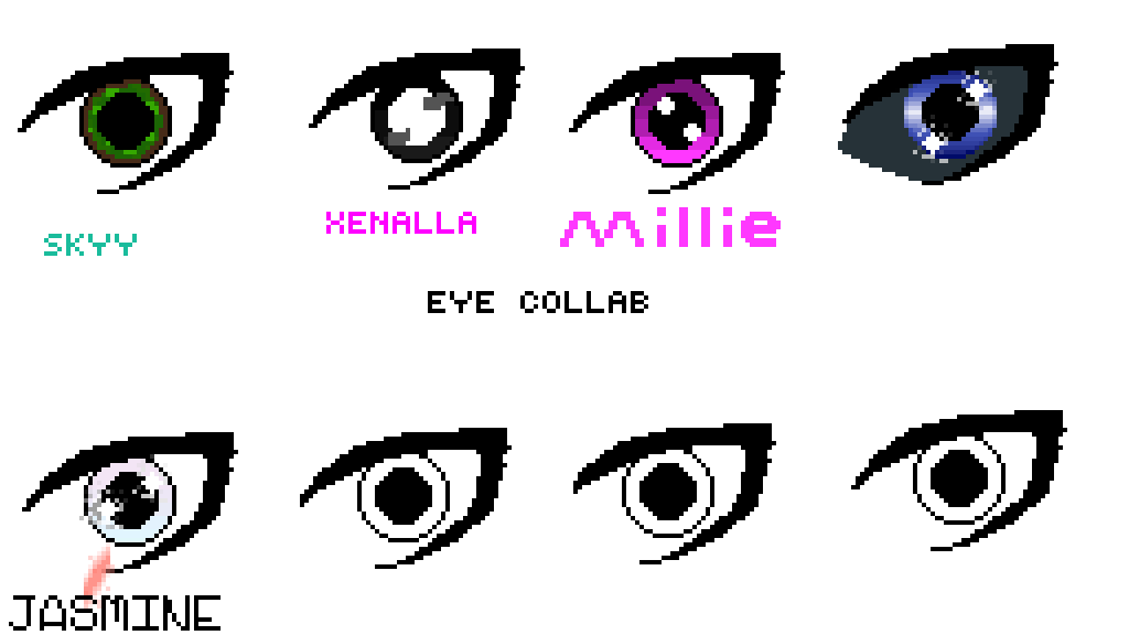 Editing Eye Collab - Free online pixel art drawing tool - Pixilart