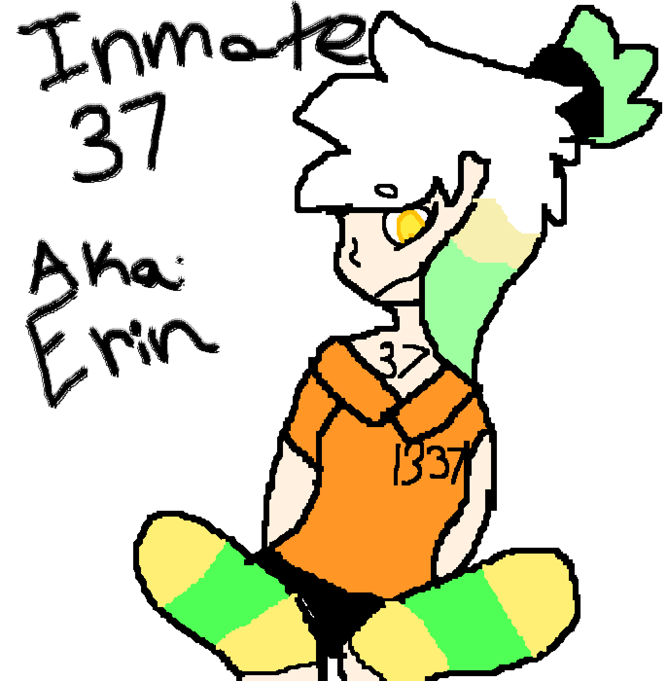 Pixilart - Inmate 37 (My nanbaka oc) by t0bb3rz