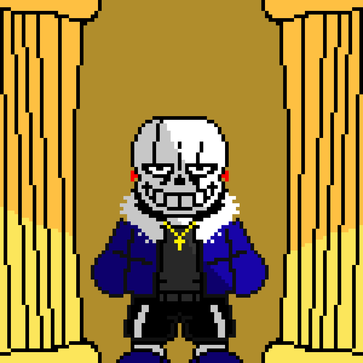 Pixilart - Yin yang ray sans by deathatar