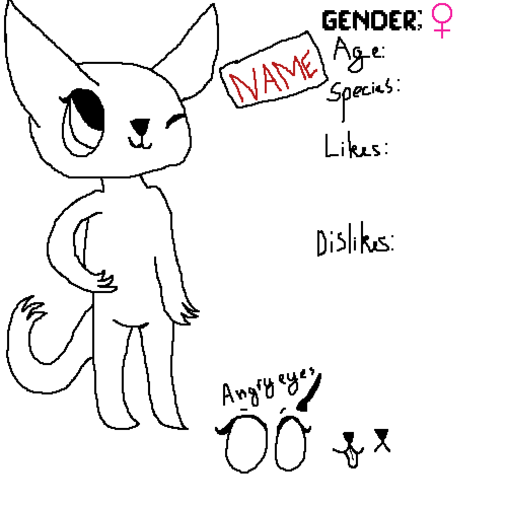 Pixilart - Female Furry Ref Sheet by IsArter