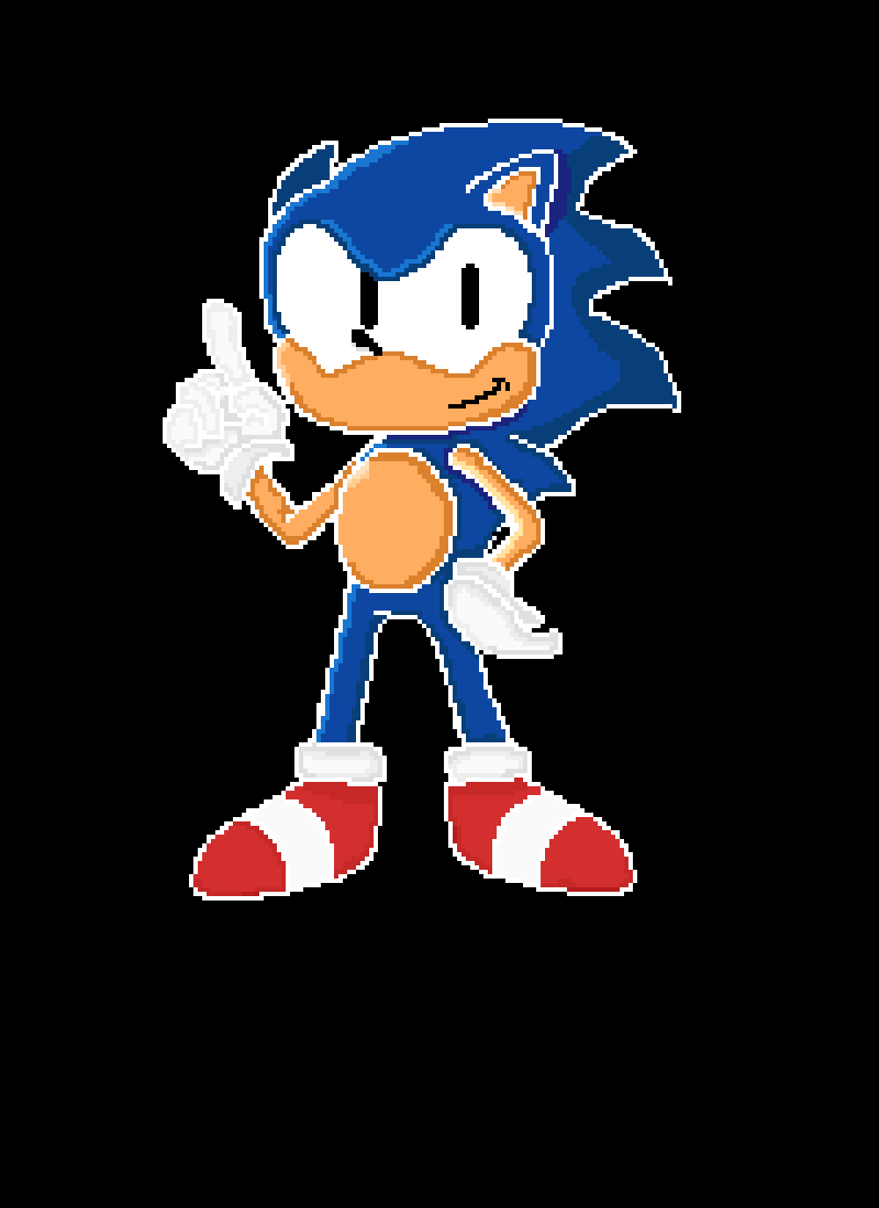 Pixilart - sanik the hedgehog by Syringe
