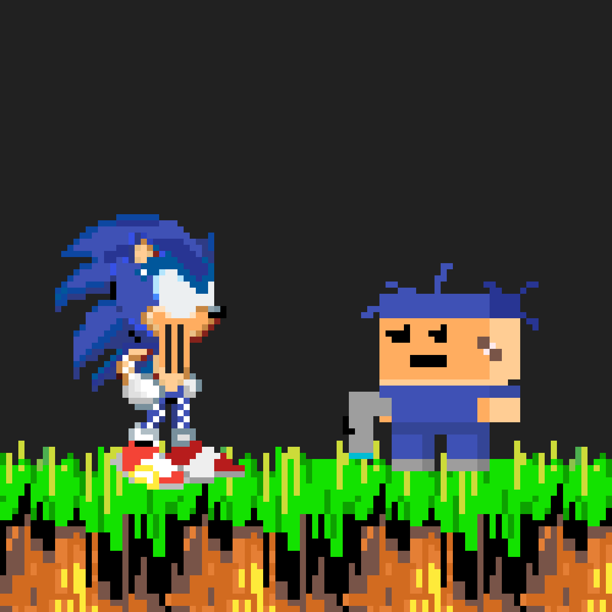 Pixilart - pibby me vs boyfriend by bubba-boi