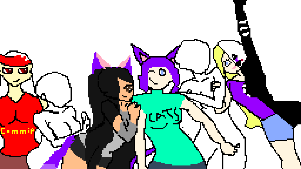 Pixilart - Girl Group base by LiliTear