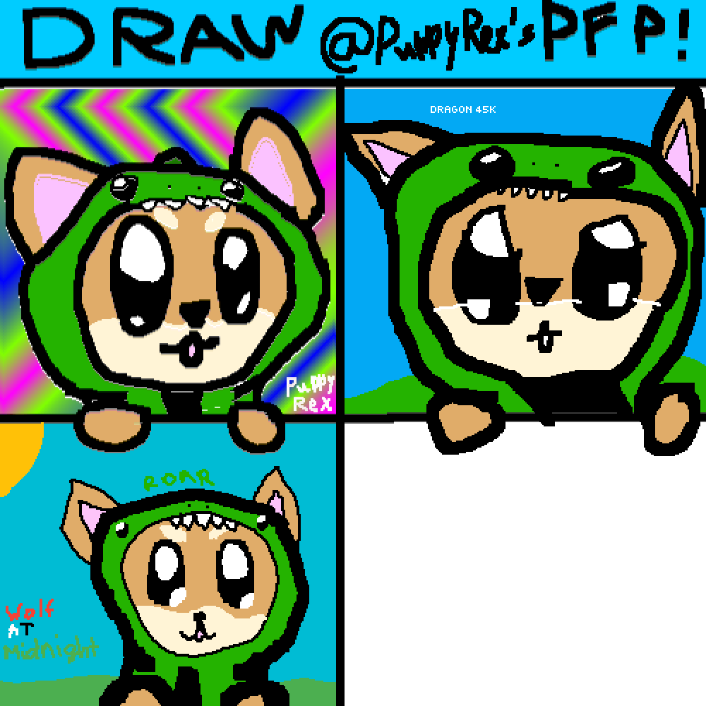 Editing Puppy Rex PFP - Free online pixel art drawing tool - Pixilart