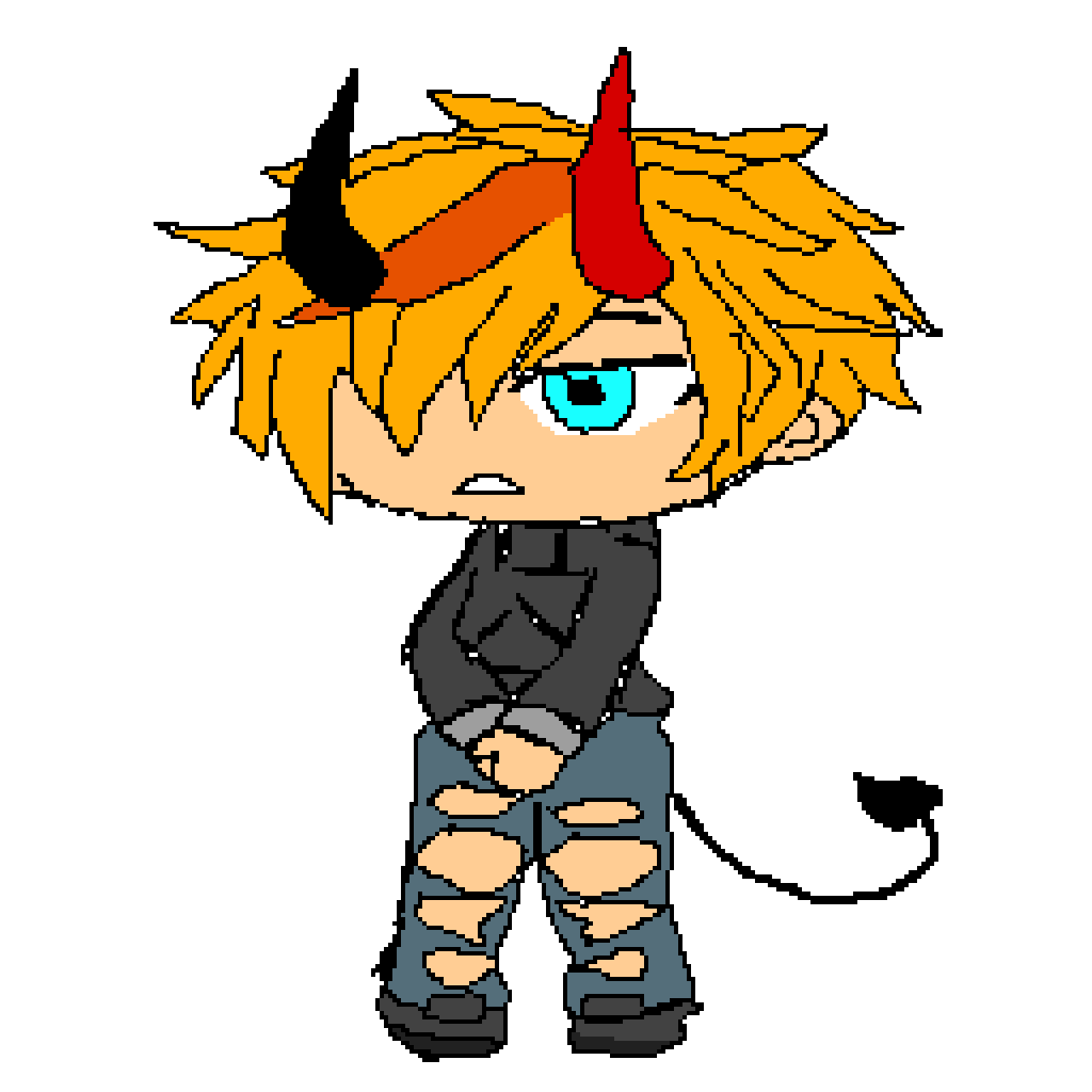 Editing Gacha life UwU - Free online pixel art drawing tool - Pixilart