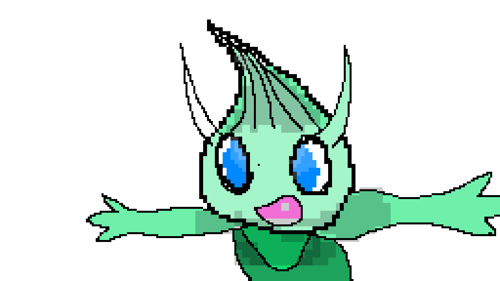 Pixilart - A sad version of celebi by Cheesebunny1123
