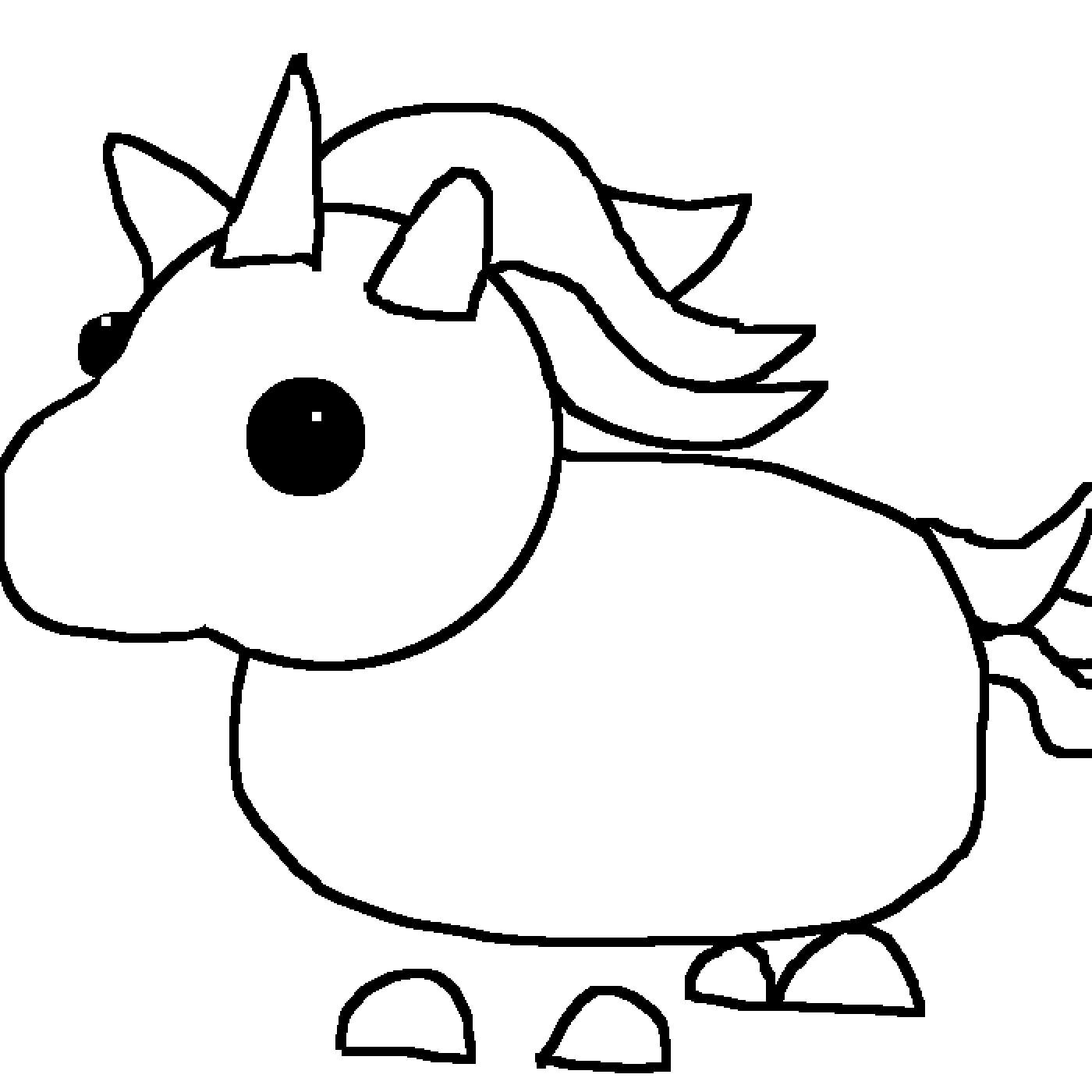 Pixilart - unicorn base adopt me by gacha-moon