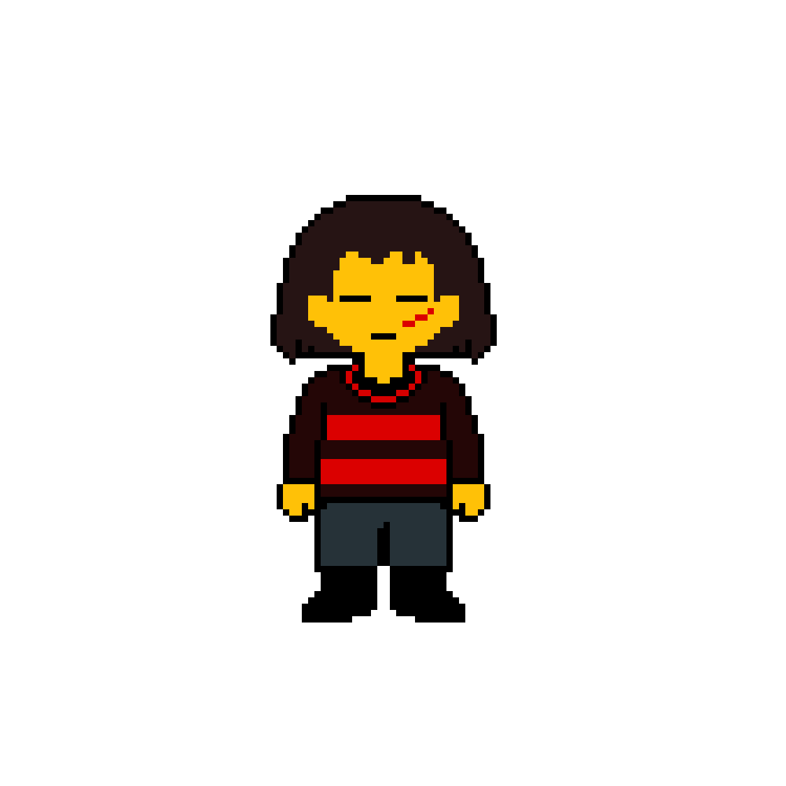 Pixilart - Bloodtale Frisk Sprite by bloodtale