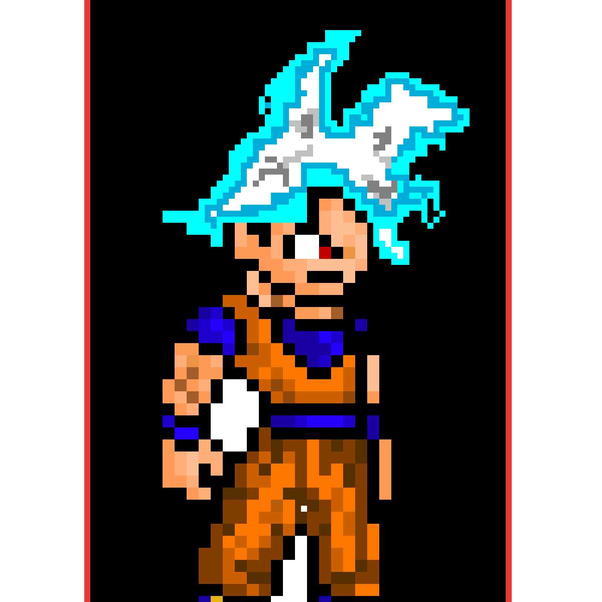 Editing goku mui - Free online pixel art drawing tool - Pixilart