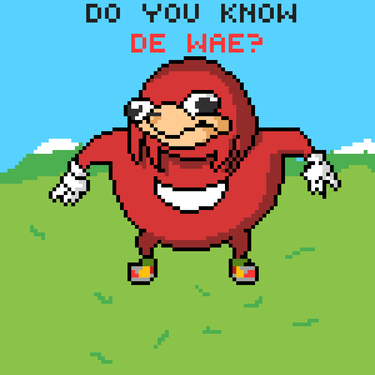 Ugandan Knuckles Pixel Art Sonic Themed Perler Art/pixel Art Keychains