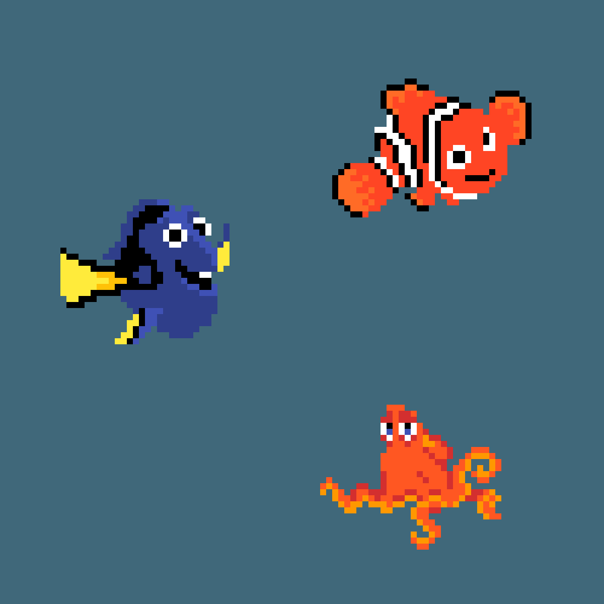 Editing Finding Nemo - Free online pixel art drawing tool - Pixilart