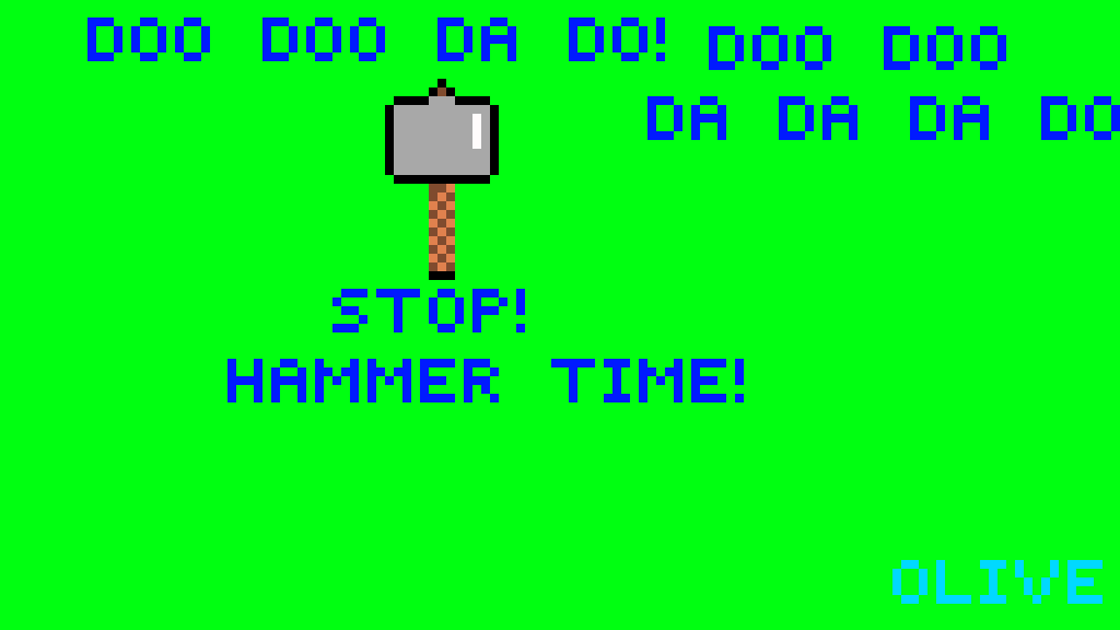 Pixilart - STOP! HAMMER TIME! by hawko876