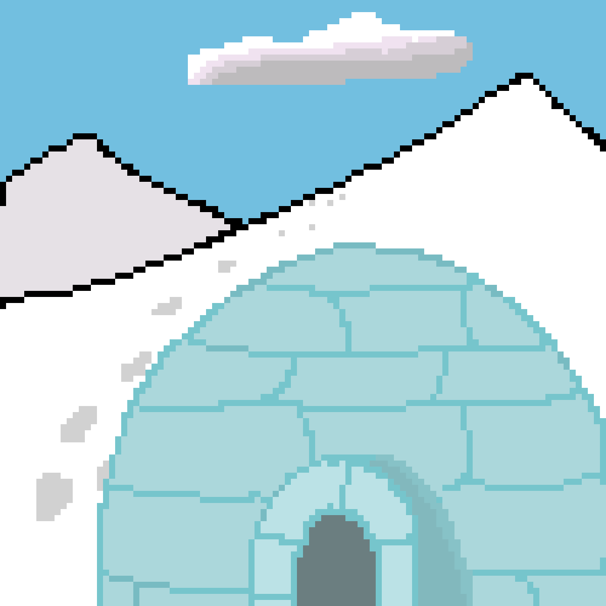 Pixilart - Igloo in Antarctica by Wildflower669