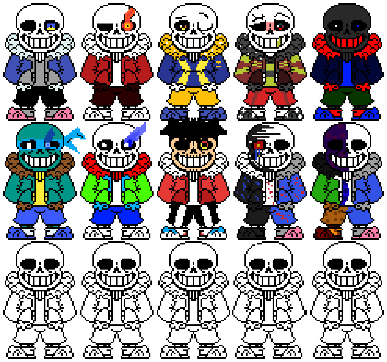 Editing Make a sans - Free online pixel art drawing tool - Pixilart