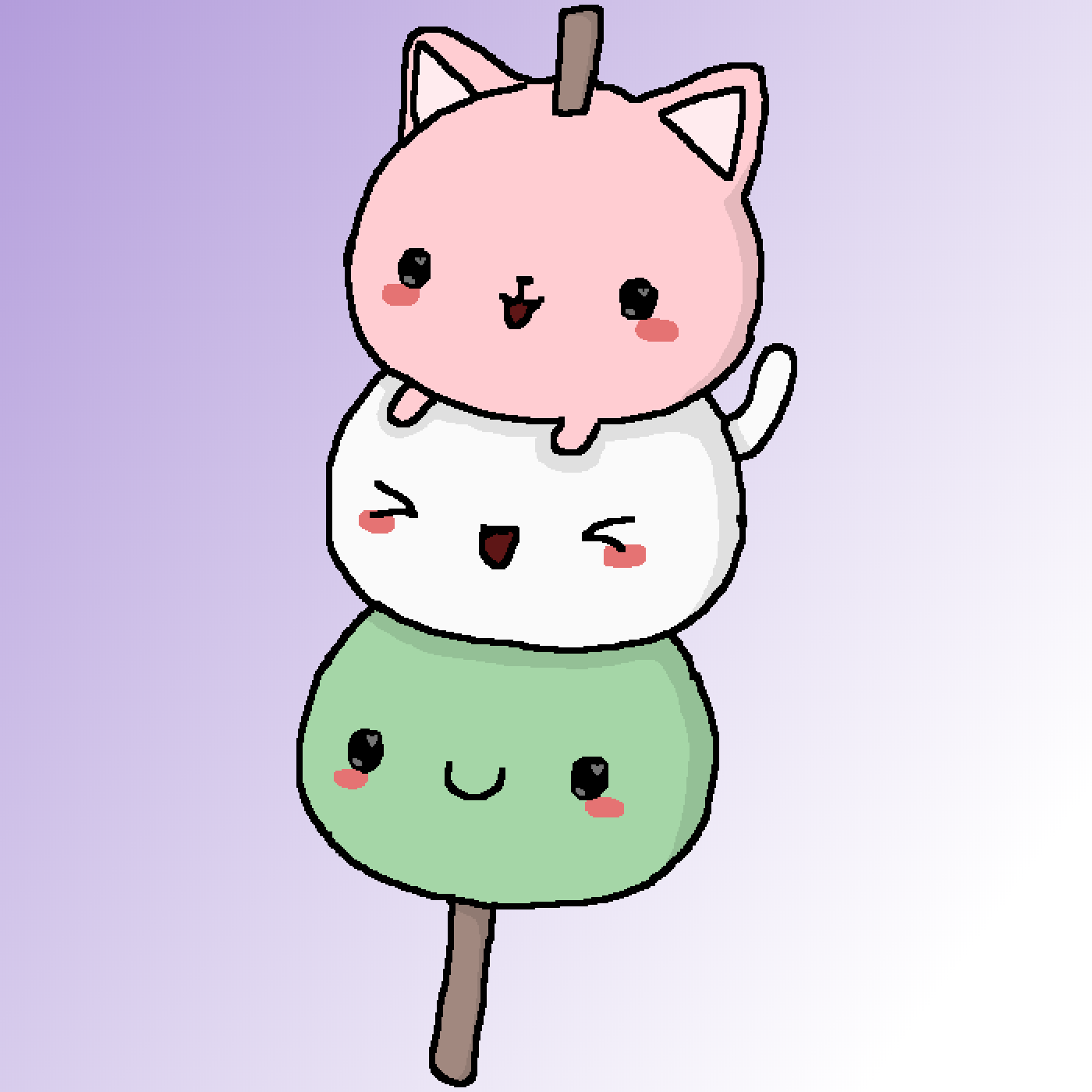 Editing Mochi Cats - Free online pixel art drawing tool - Pixilart
