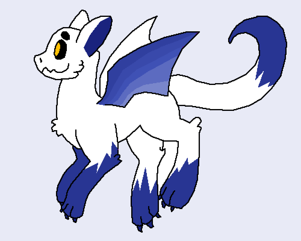 Editing a blue ombre dragon - Free online pixel art drawing tool - Pixilart