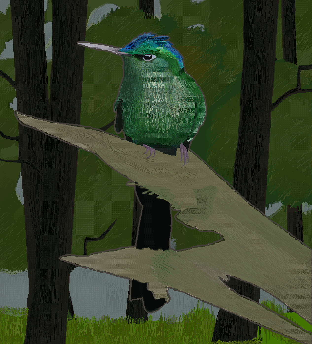 Pixilart - Hummingbird by Snowdragon