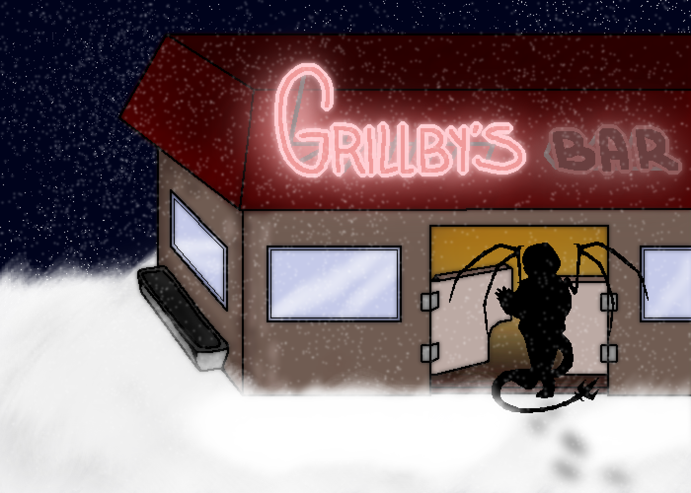 Pixilart - Grillbys Bar by ScytheTheDragon