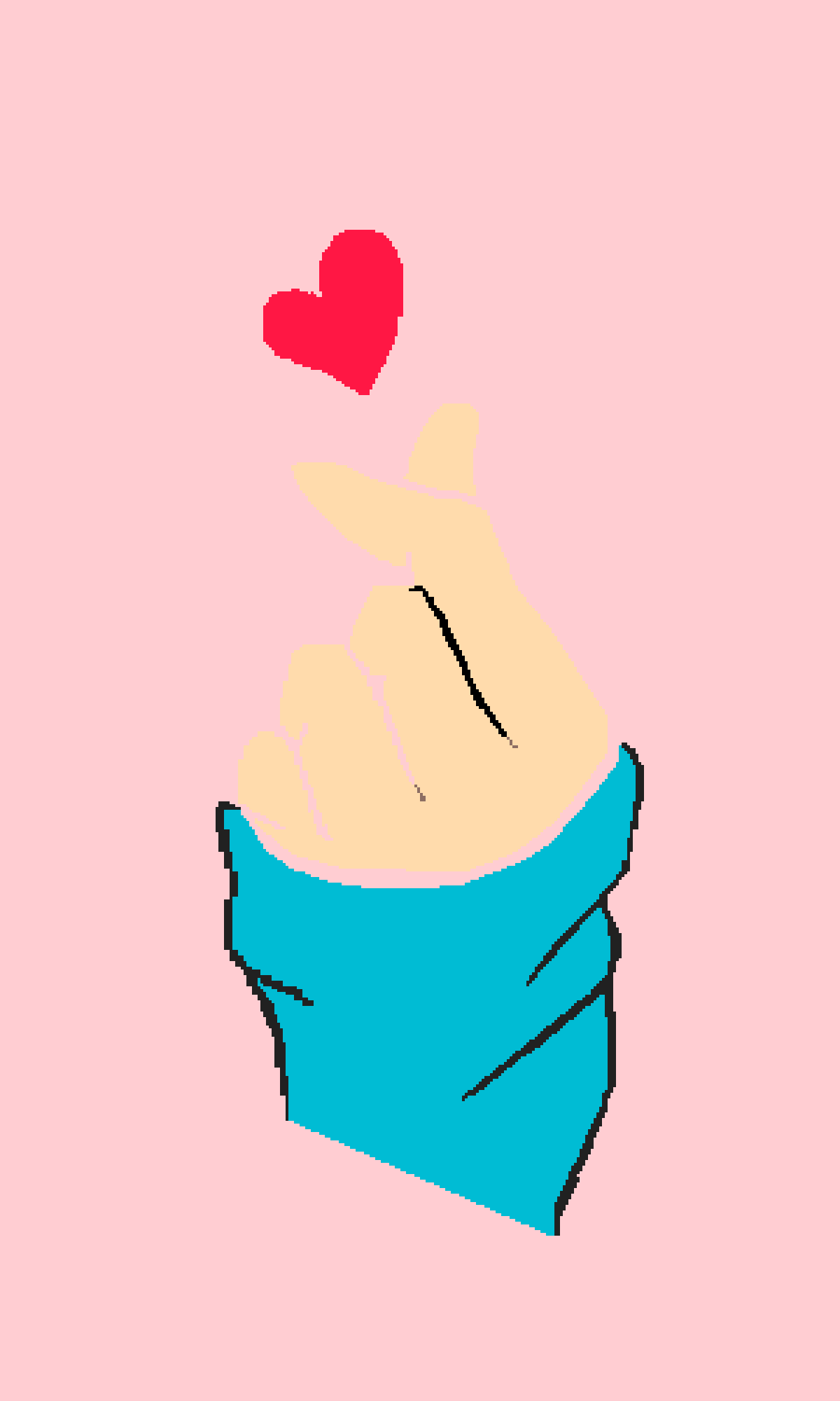 Pixilart - Finger heart by EtherealChan