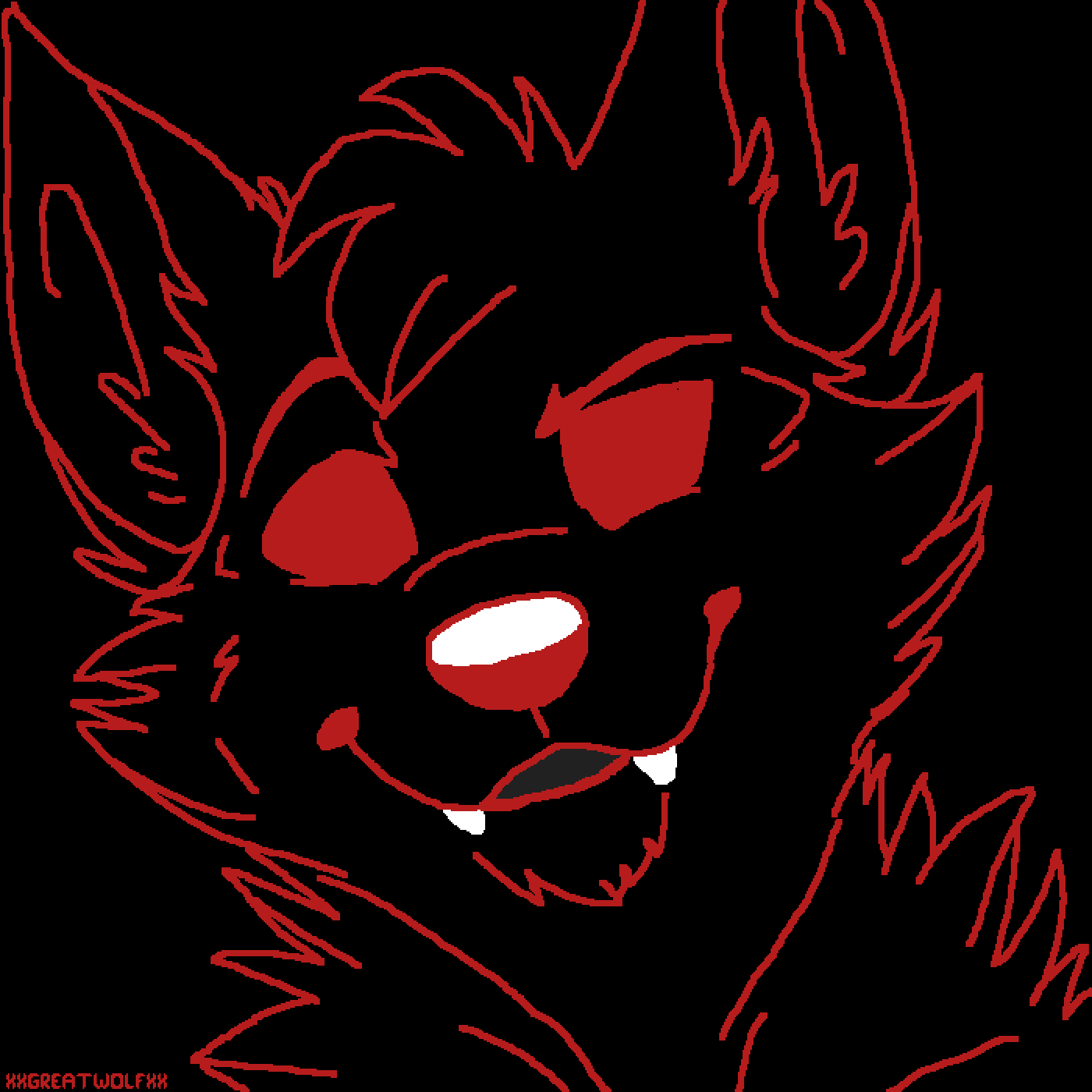 Pixilart - demon wolf by EclipseFNAF