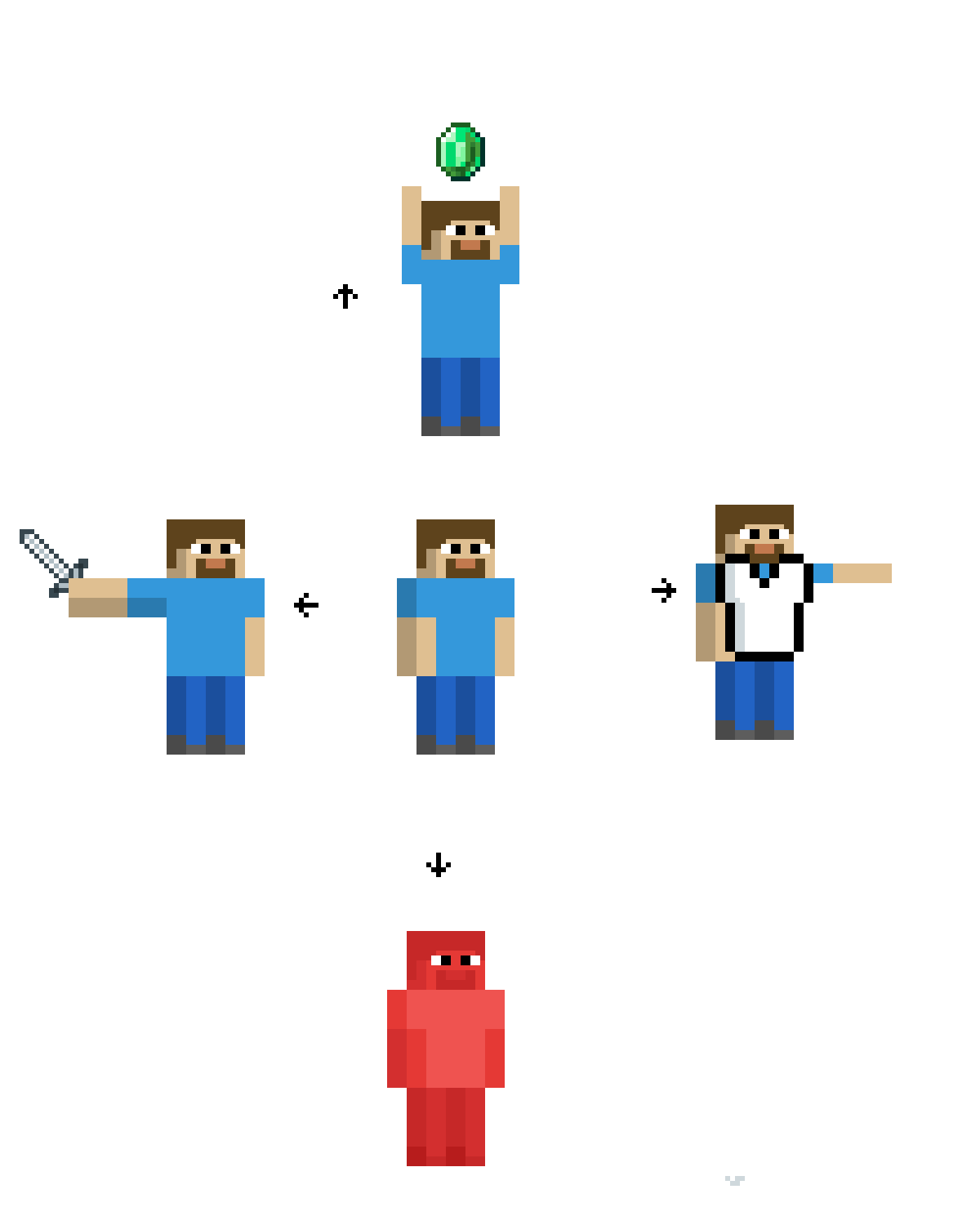 Pixilart - steve in fnf by pokejan