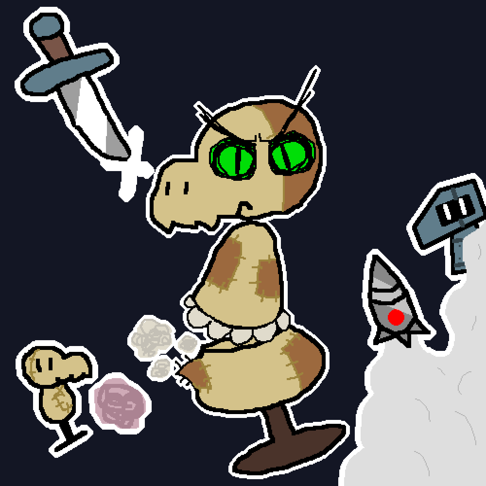 Pixilart - Mad dummy (undertale) by TheHolyPeanut