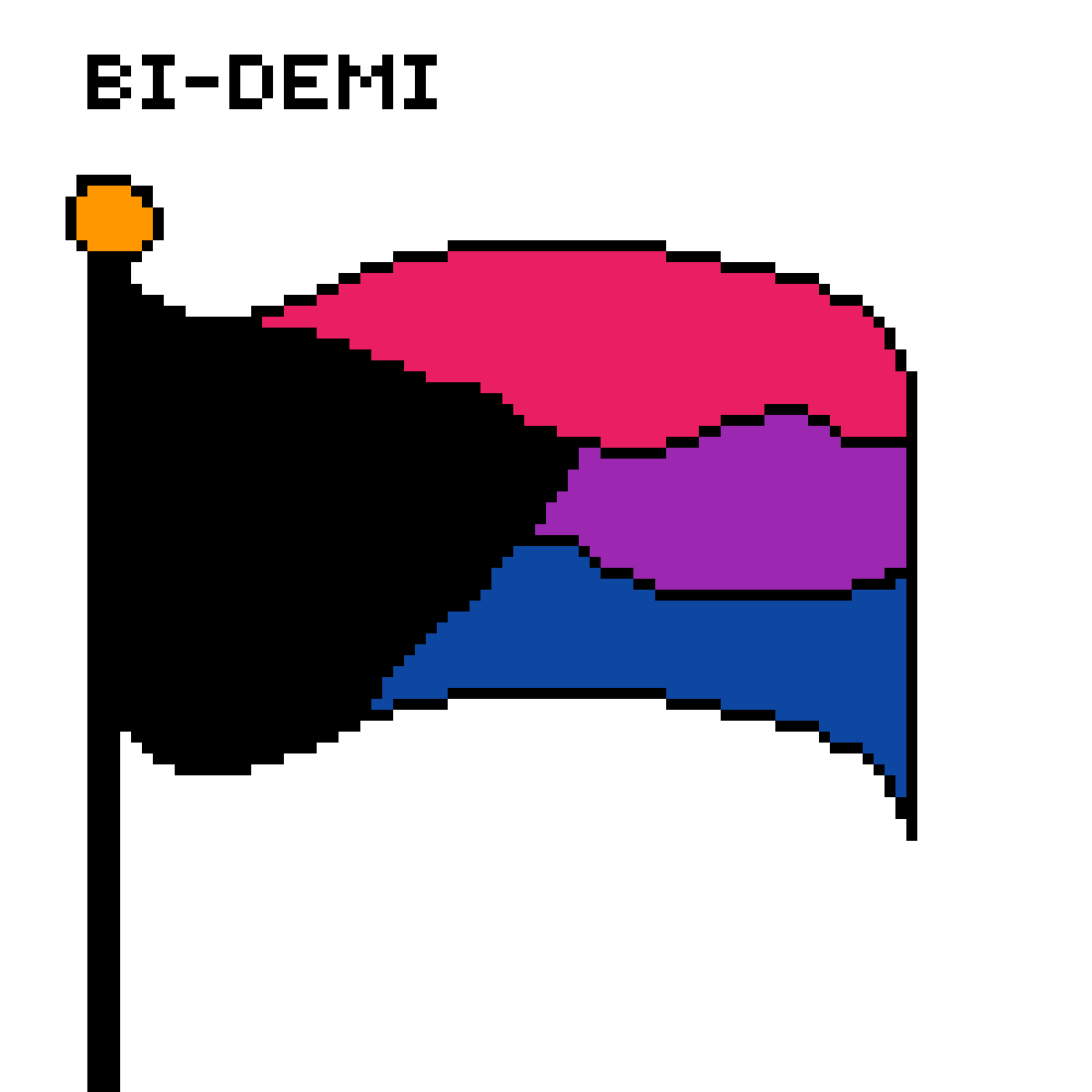 Pixilart - bi demi flag by shota-aizawa