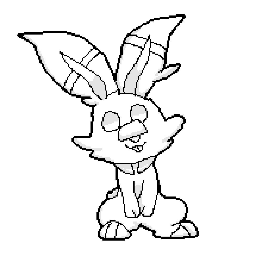 Pixilart - scorebunny base by DragonsBreath