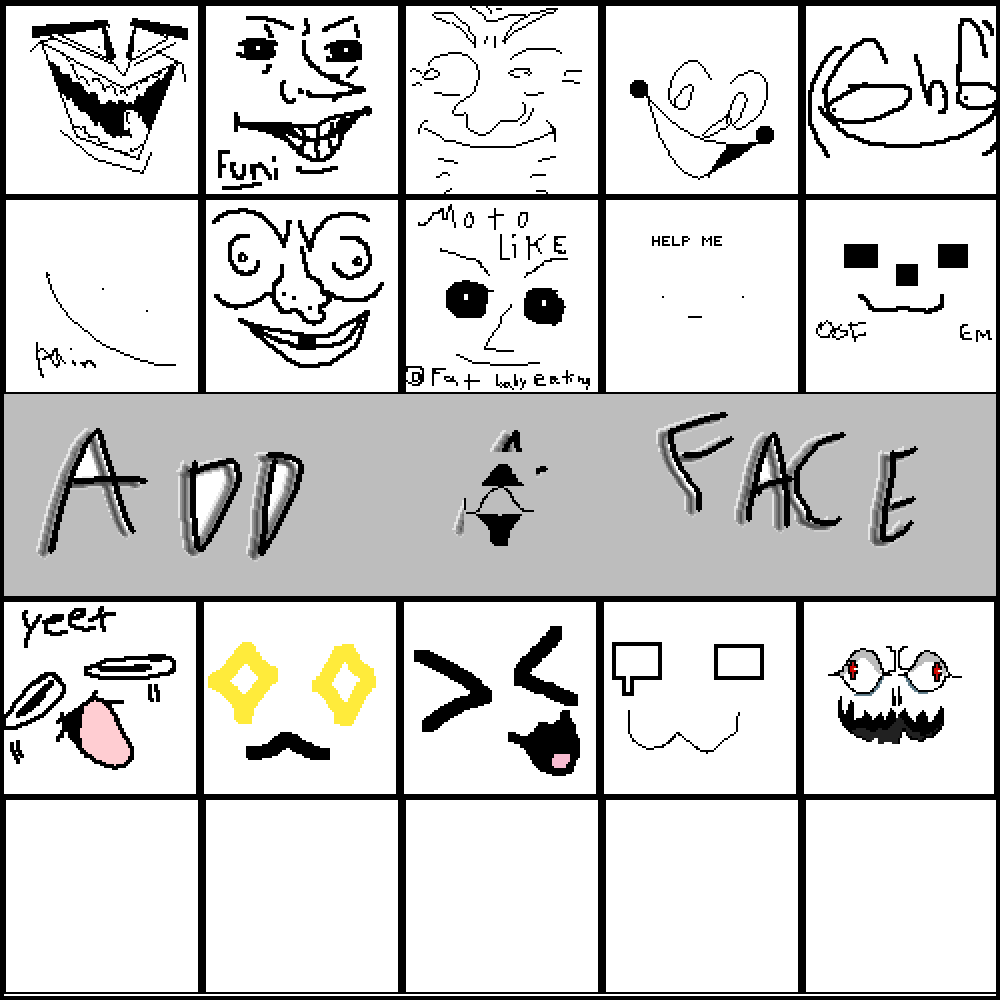 Editing Make a face ;-; - Free online pixel art drawing tool - Pixilart