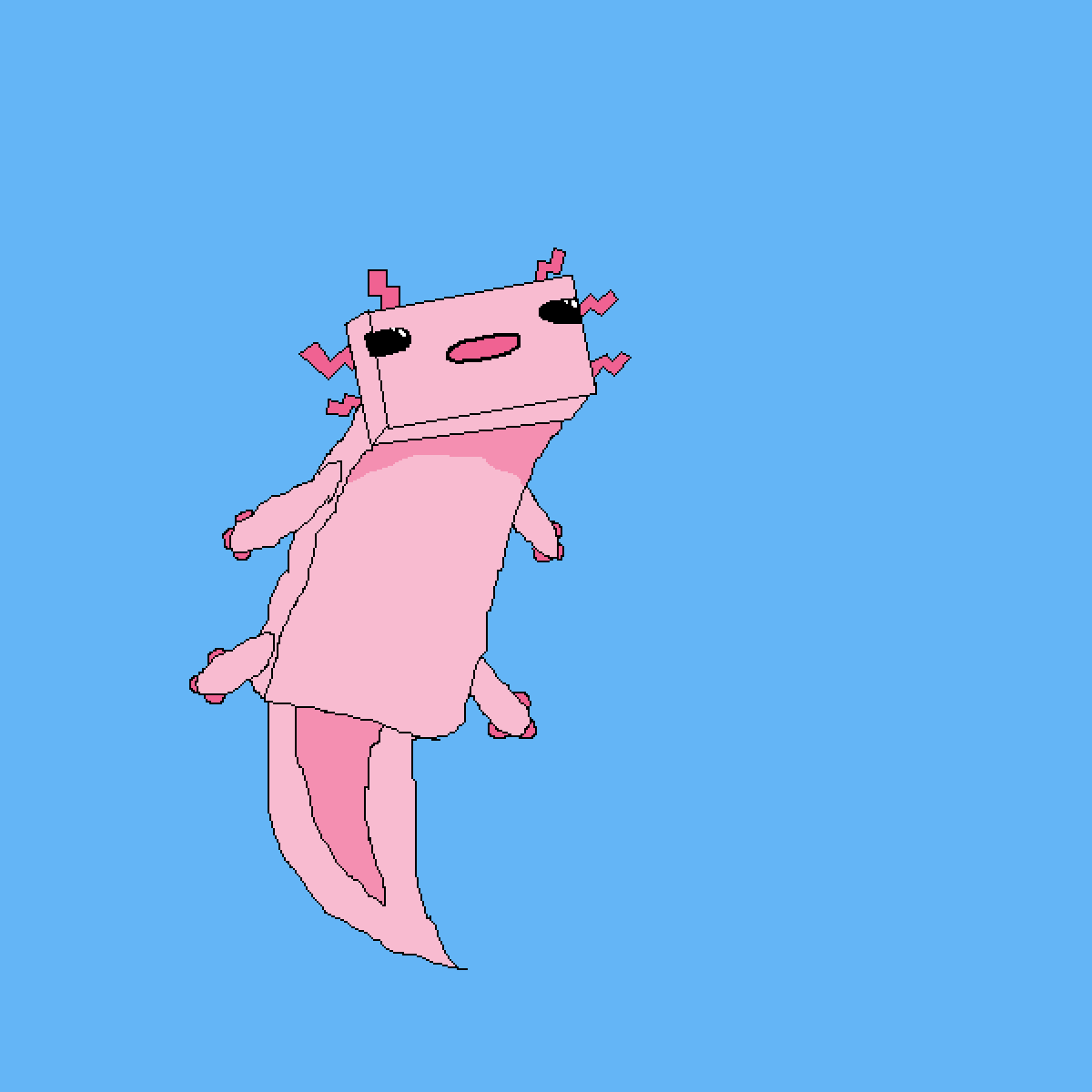 Pixilart - MC axolotl by SauronTheMighty
